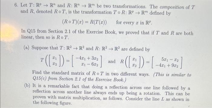 Solved 5. Let T:RP→Rn and R:Rn→Rm be two transformations. | Chegg.com