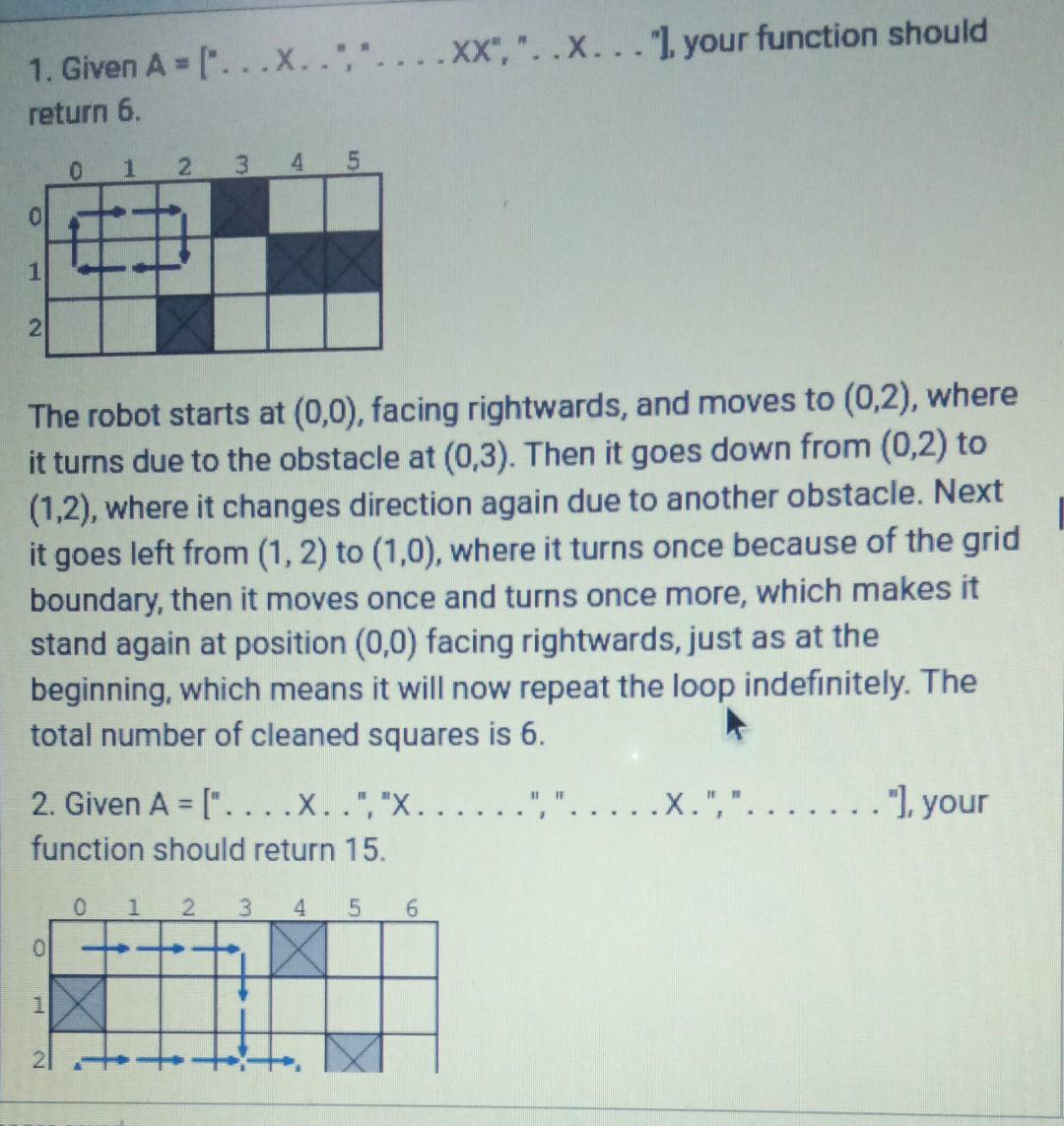 Solved There is a cleaning robot which is cleaning a | Chegg.com