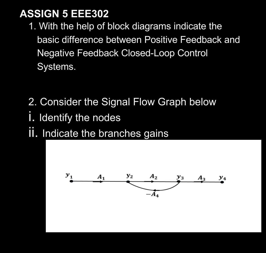 Solved ASSIGN 5 EEE302 1. With the help of block diagrams | Chegg.com
