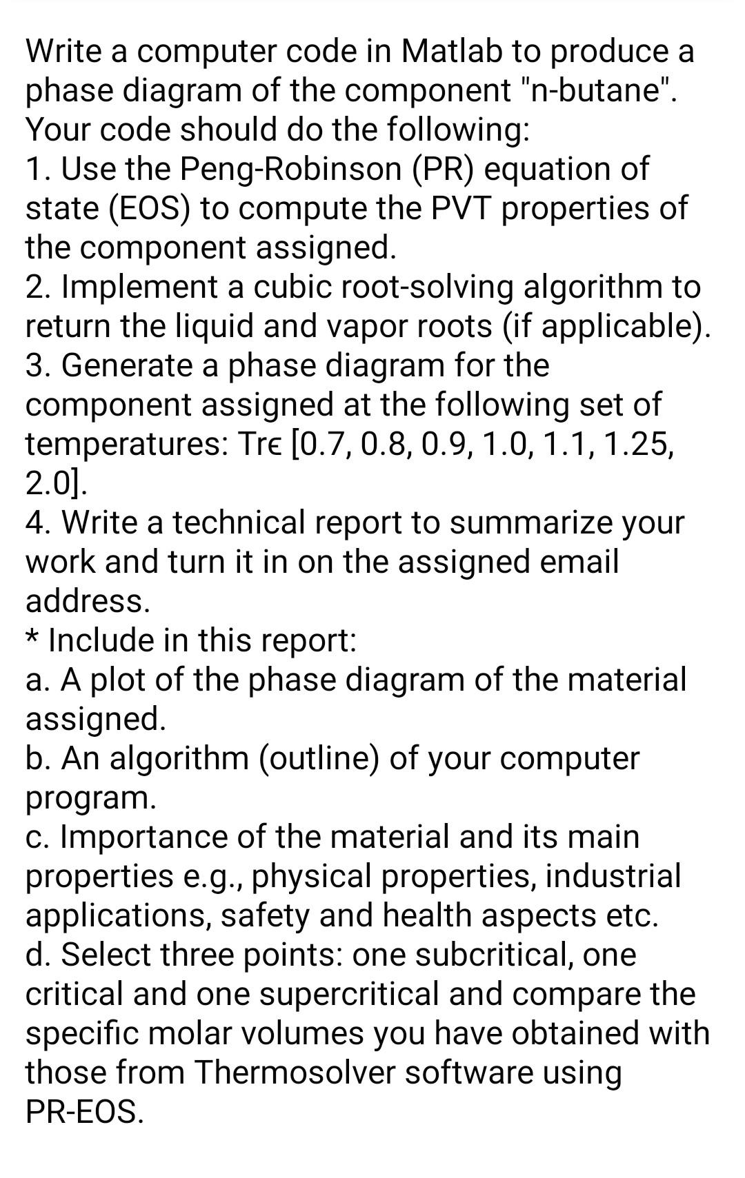 Solved Write a computer code in Matlab to produce a phase | Chegg.com