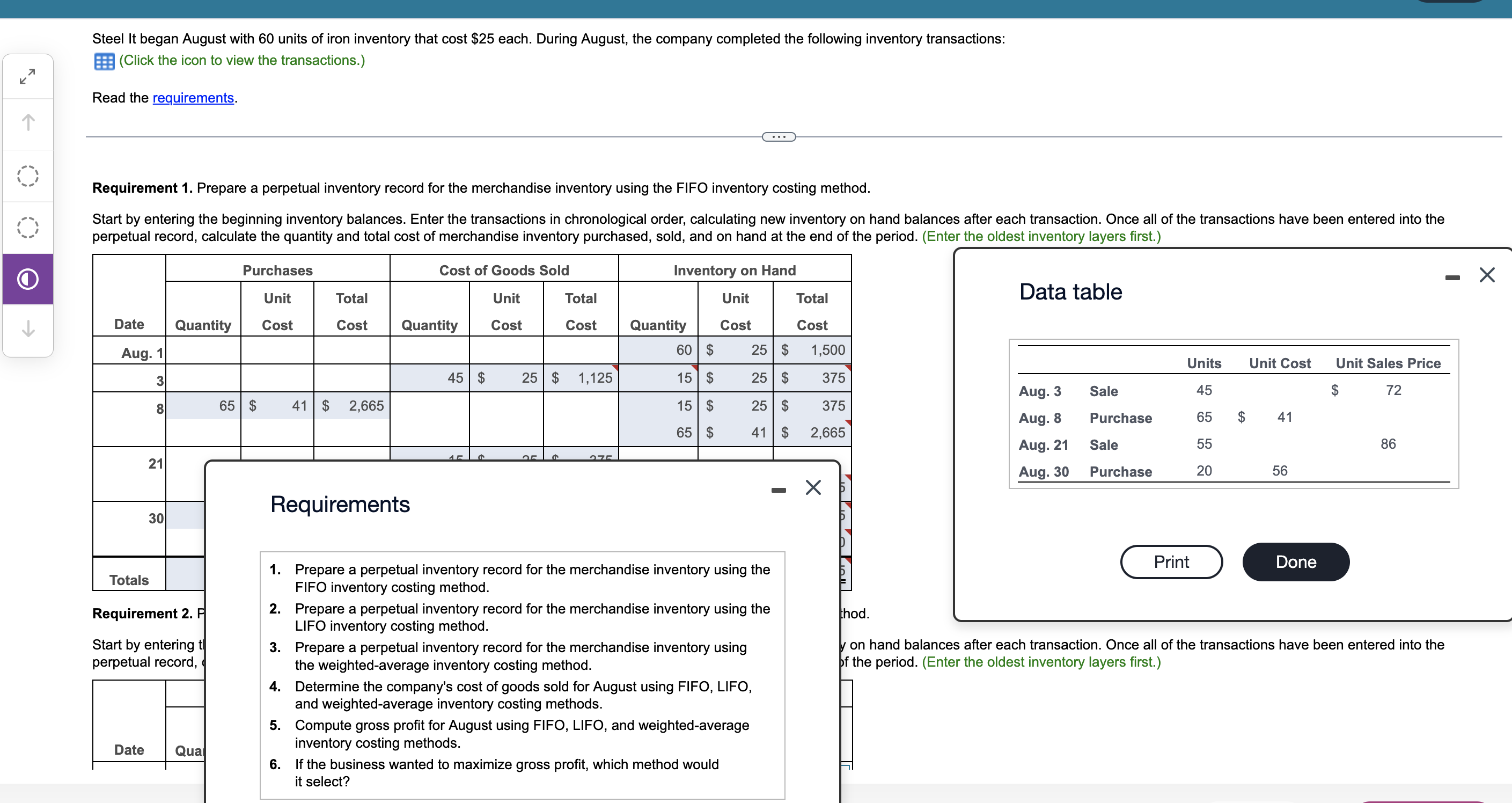 Solved Data table\begin{tabular}{llcccc}\hline & & Units & | Chegg.com