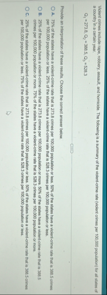 Solved Violent crimes include rape, robbery, assault, and | Chegg.com