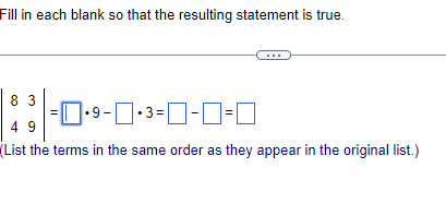 Solved Fill in each blank so that the resulting statement is | Chegg.com