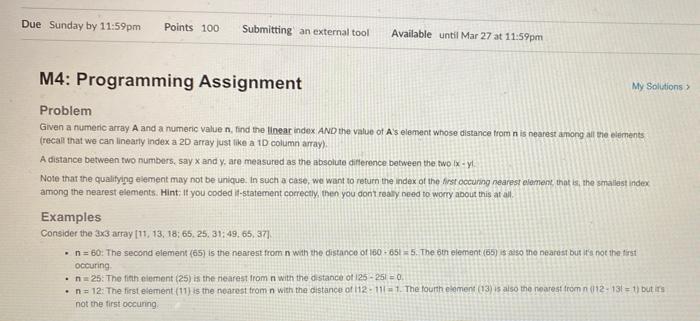 Solved Due Sunday by 11:59pm Points 100 Submitting an | Chegg.com