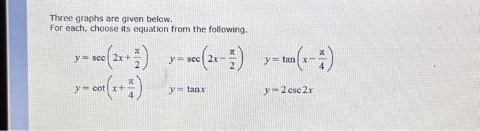 Solved Equation: (Choose one) Equation: (Choose one) | Chegg.com