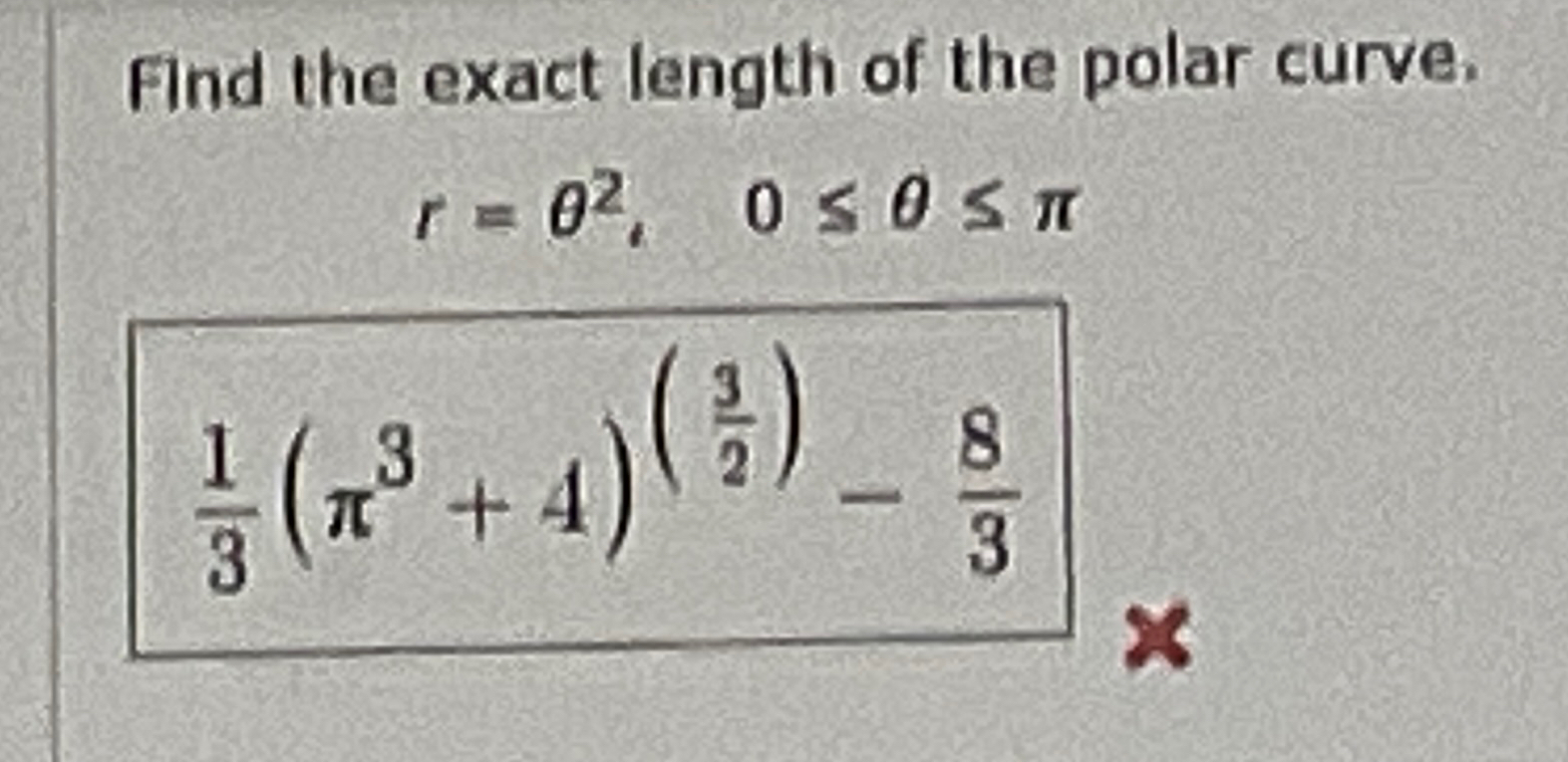 Solved Find the exact length of the polar | Chegg.com