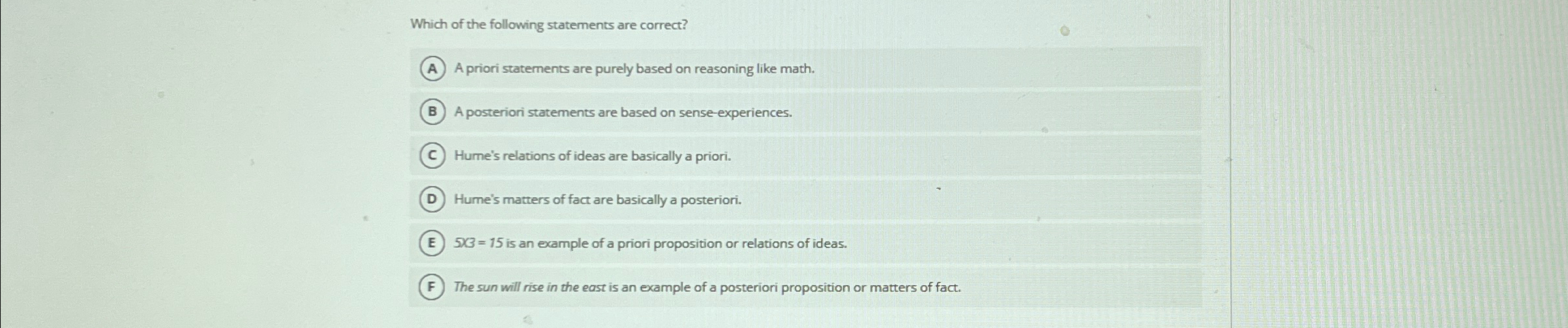 Solved Which of the following statements are correct?A | Chegg.com
