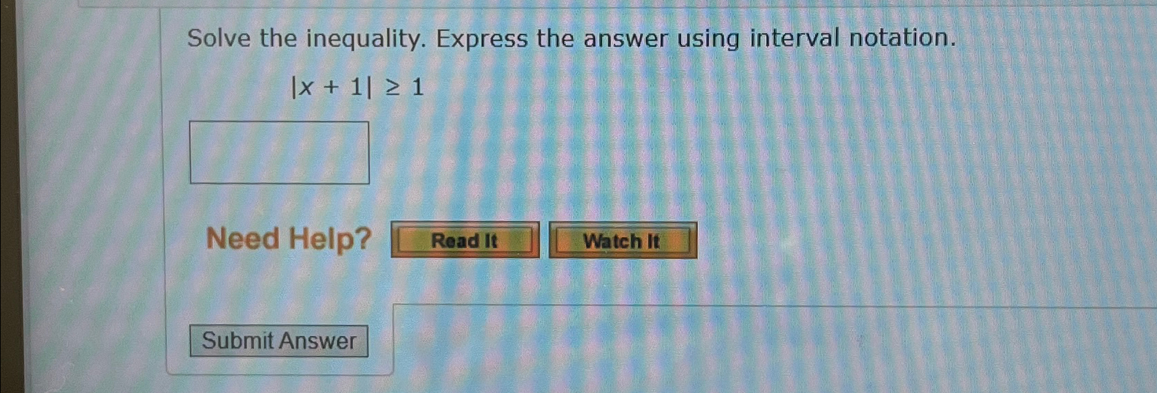 Solved Solve the inequality. Express the answer using | Chegg.com
