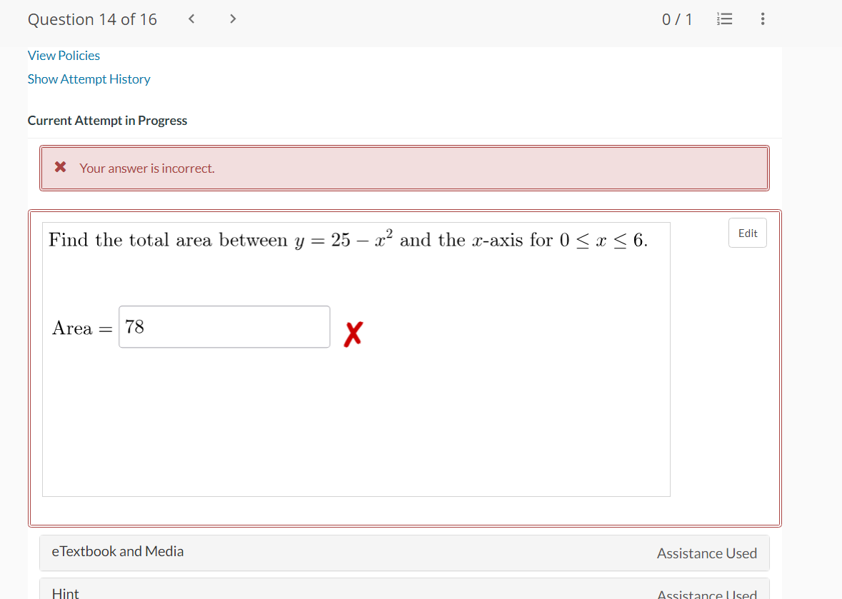 Solved Question 14 ﻿of 1601View PoliciesShow Attempt | Chegg.com