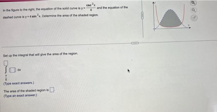 Solved In the figure to the right, the equation of the solid | Chegg.com