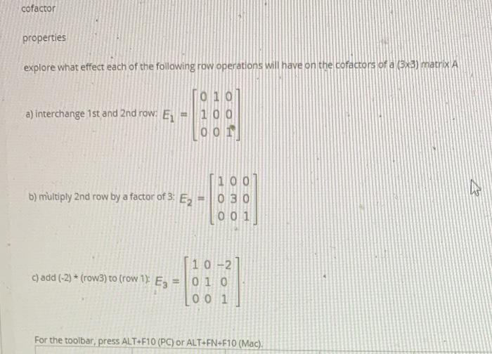 Solved cofactor properties explore what effect each of the | Chegg.com