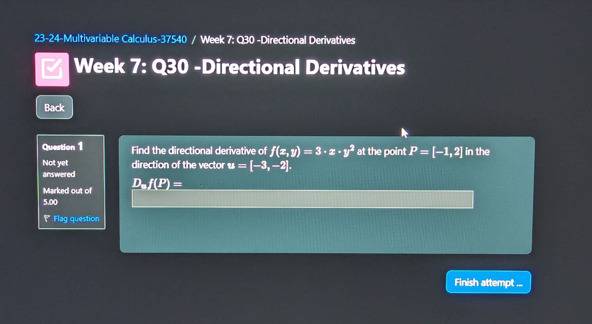 Solved 23 24 Multivariable Calculus 37540 ï Week 7 Chegg