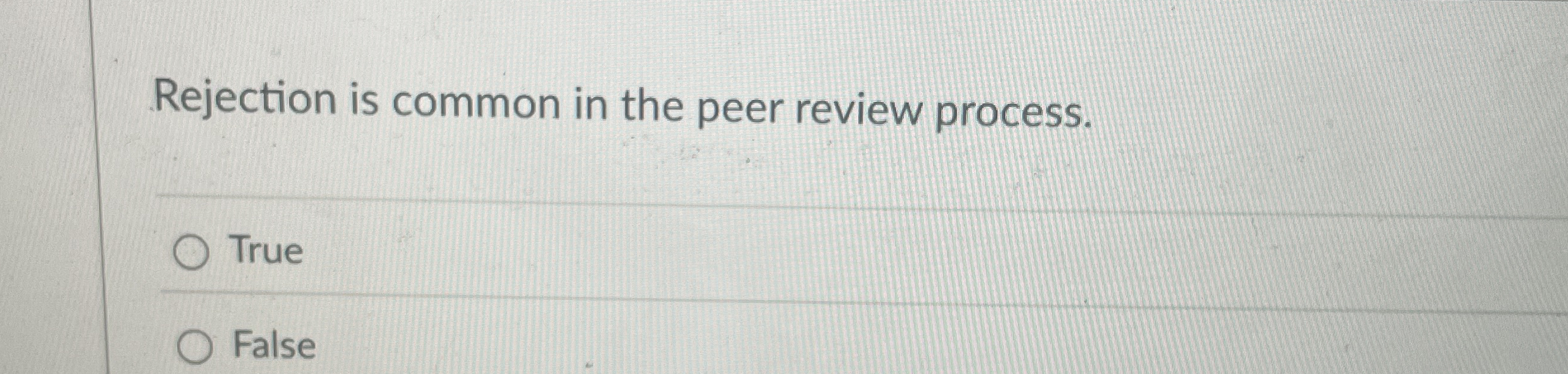 Solved Rejection is common in the peer review | Chegg.com