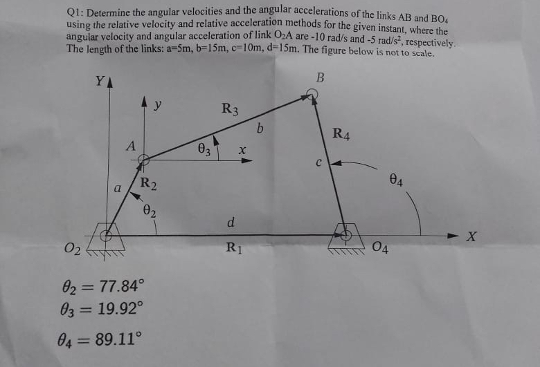 Solved Q1: Determine the angular velocities and the angular | Chegg.com