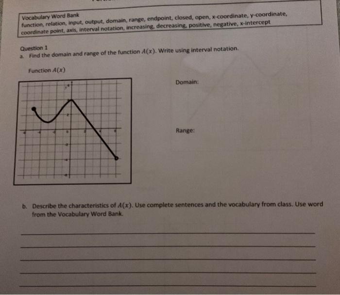 Solved Function Relation Input Output Domain Range 6046