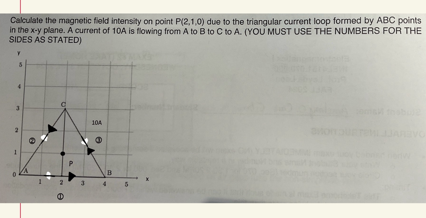 Solved Calculate the magnetic field intensity on point | Chegg.com