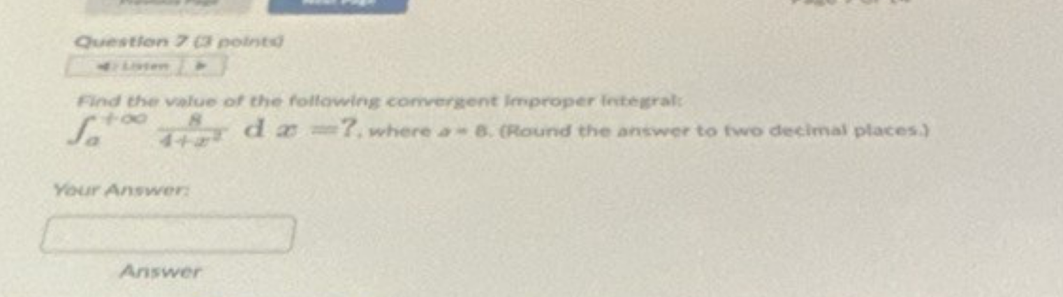 Solved Question 7 (3) ﻿pointe)Find the vatue of the | Chegg.com