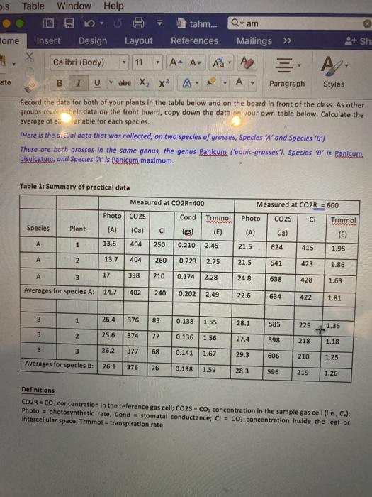 Solved Calibri (Body) 11 A AT Aa A A B ste U 1 abe X, X? A | Chegg.com