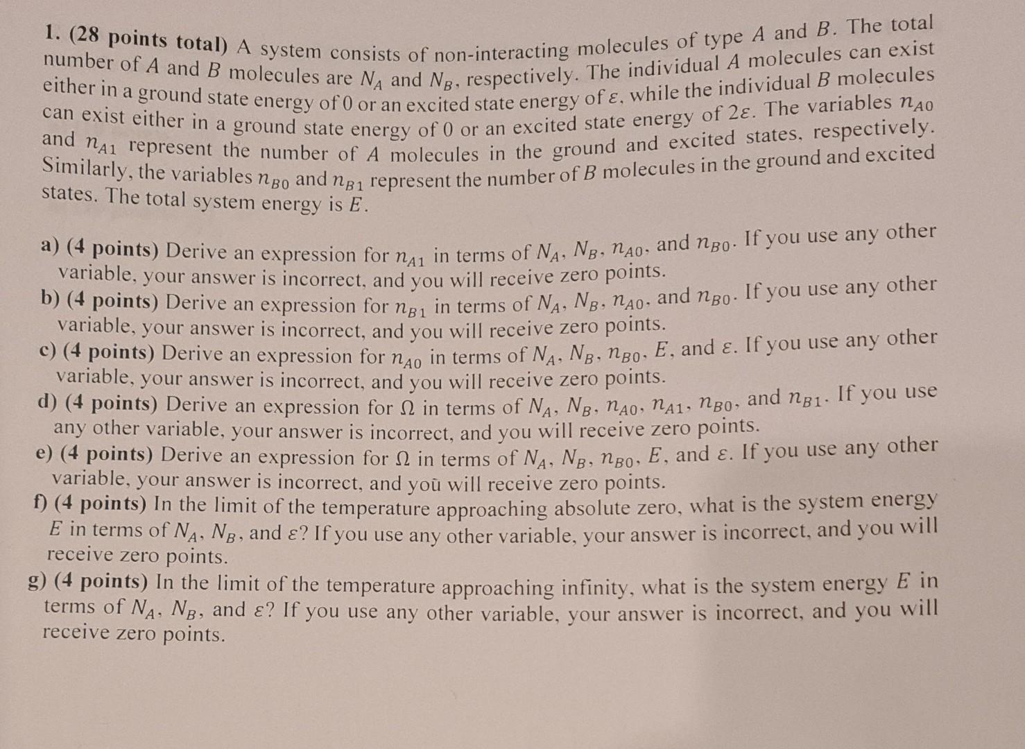 Solved 1. (28 points total) A system consists of | Chegg.com