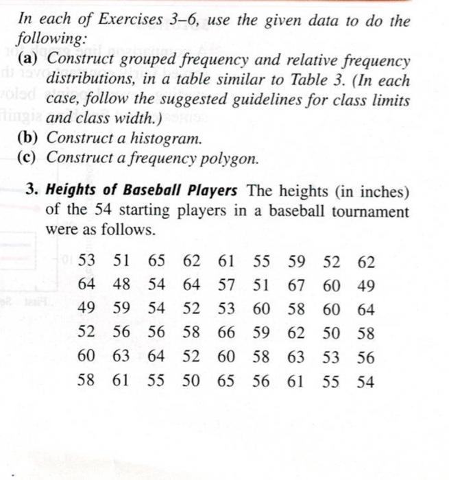 Solved In each of Exercises 3-6, use the given data to do | Chegg.com