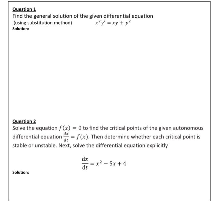 Solved I want the solution step by step only.I do not want | Chegg.com