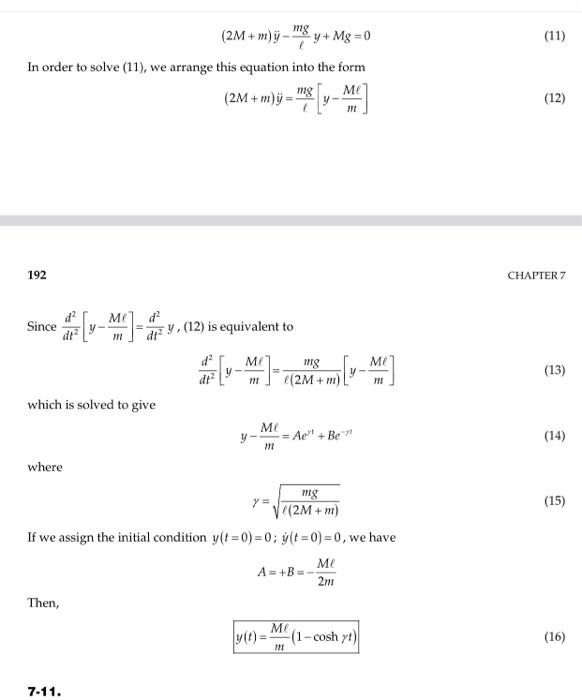 Solved 10. Two blocks, each of mass M, are connected by an | Chegg.com