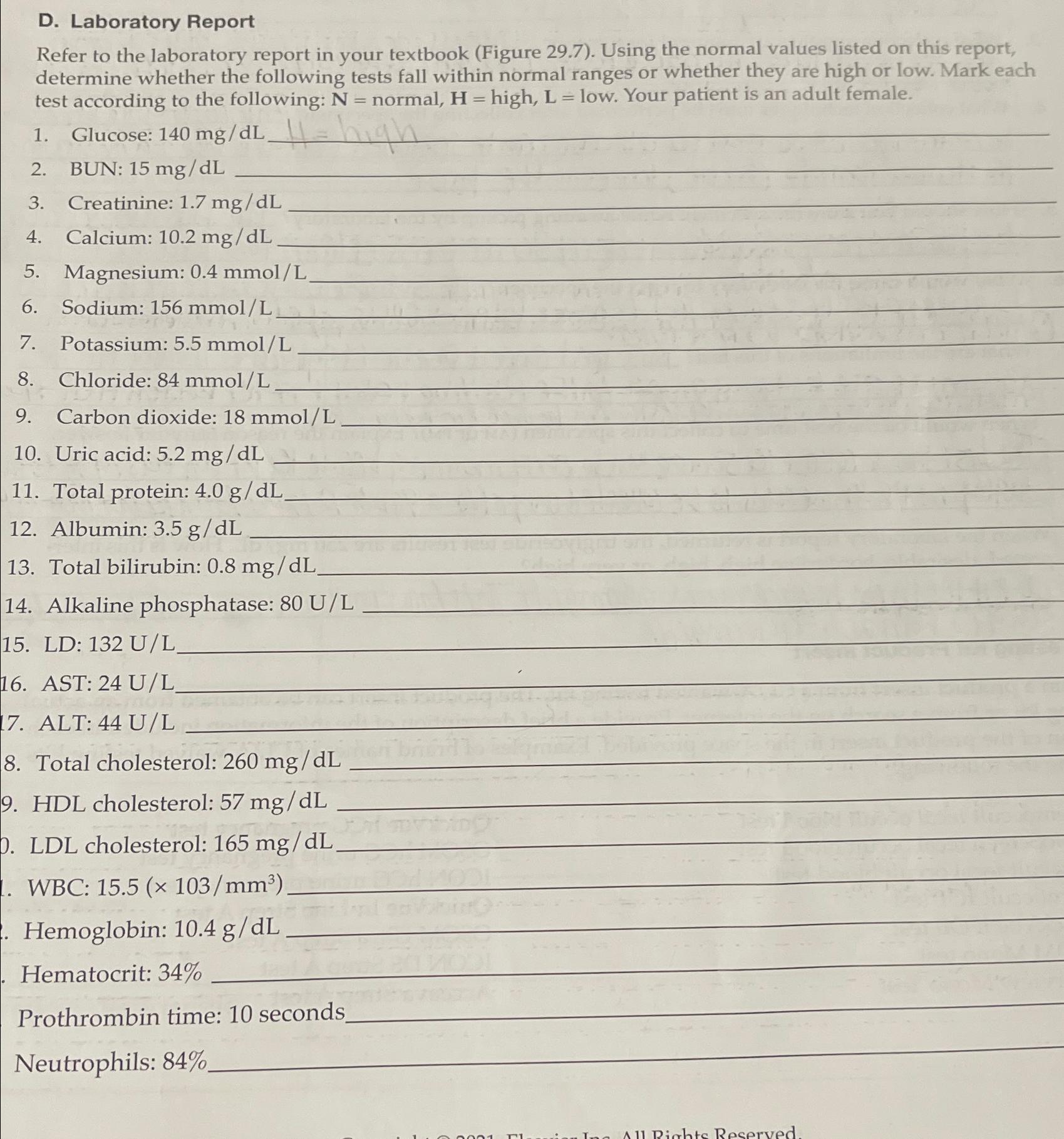 Solved D. Laboratory Report\\nRefer to the laboratory report | Chegg.com
