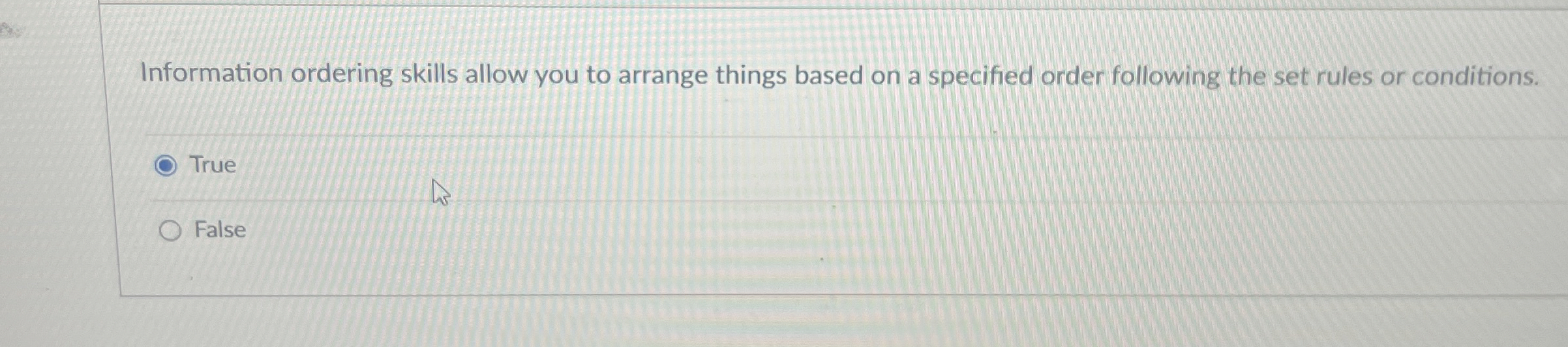 Solved Information ordering skills allow you to arrange | Chegg.com