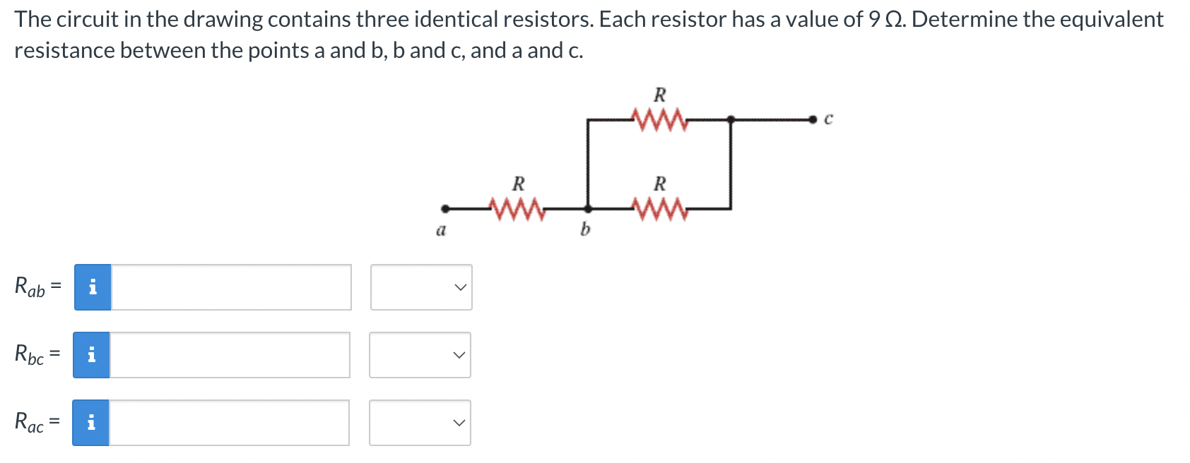 Solved The circuit in the drawing contains three identical | Chegg.com