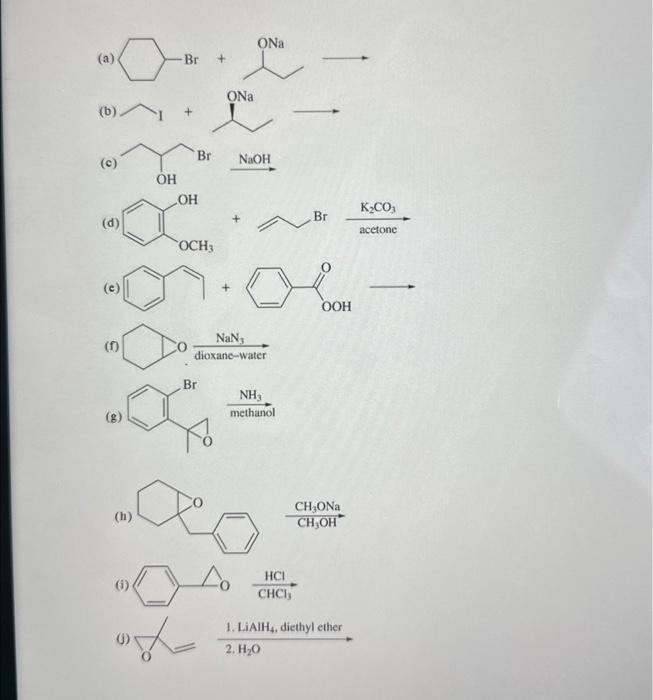 Solved (a) (b) (c) NaOH (d) (c) (f) dioxane-water NaN3 (g) | Chegg.com