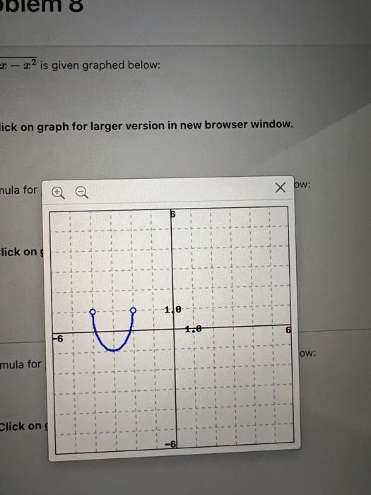 Solved The Function Fx2x−x2 Is Given Graphed Below Note 