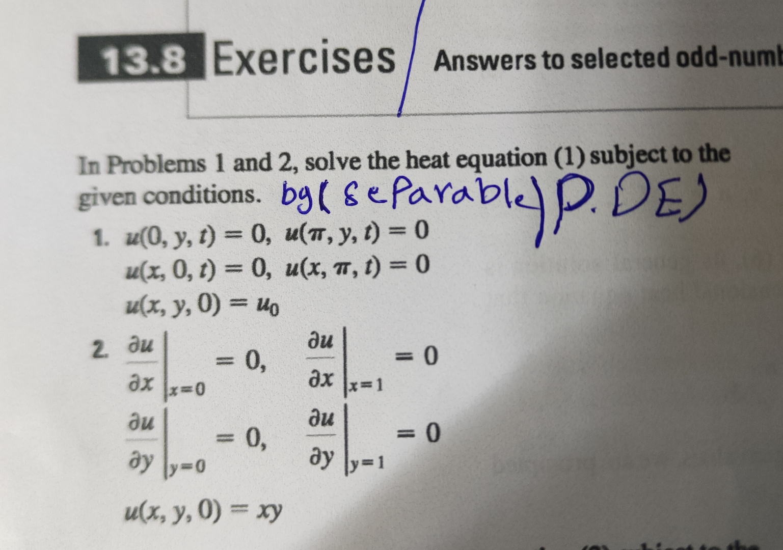 Solved 13.8 ﻿ExercisesAnswers to selected odd-numlIn | Chegg.com