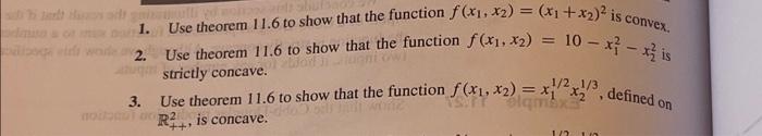 Solved 1. Use theorem 11.6 to show that the function | Chegg.com