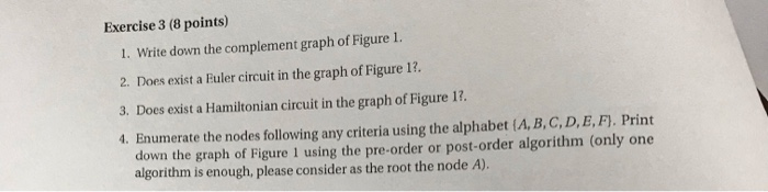 Solved Exercise 3 (8 points) 1. Write down the complement | Chegg.com