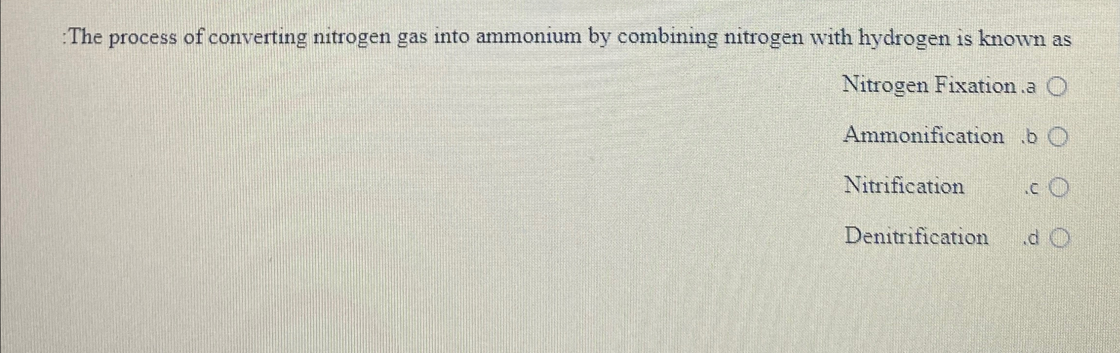 Solved :The process of converting nitrogen gas into ammonium | Chegg.com