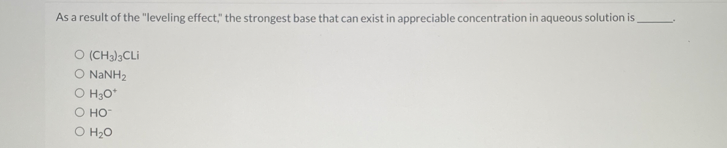As a result of the "leveling effect," the strongest | Chegg.com