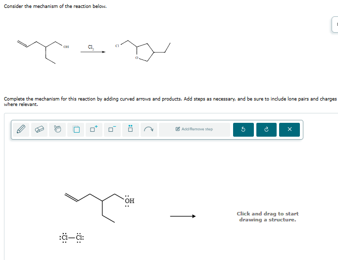 Solved Complete the mechanism for this reaction by adding | Chegg.com