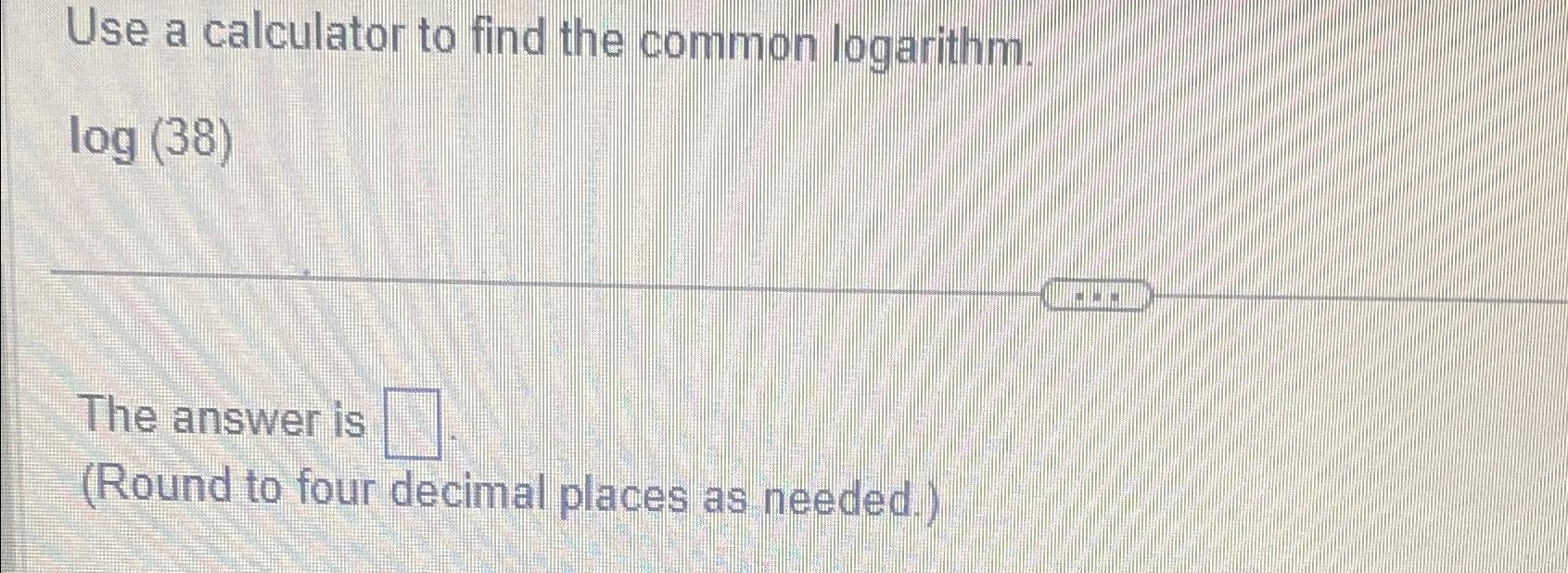 Solved Use a calculator to find the common | Chegg.com