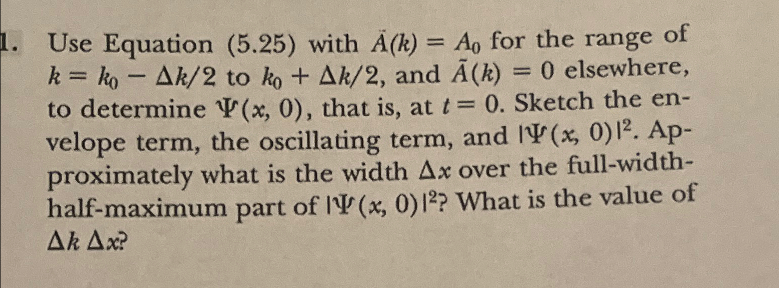 Solved Use Equation (5.25) with vec(A)(k)=A_(0) for the | Chegg.com