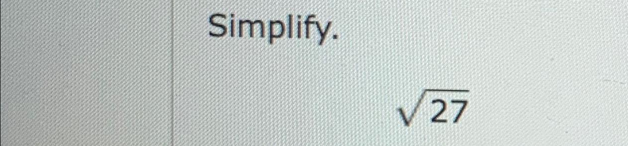 Solved Simplify.272 | Chegg.com