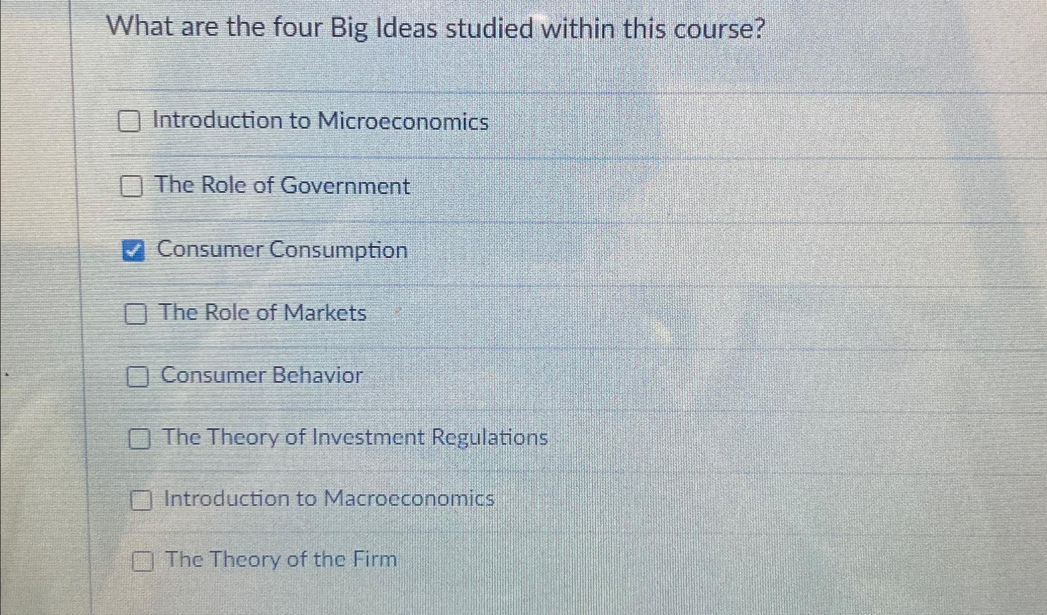Solved What are the four Big Ideas studied within this | Chegg.com