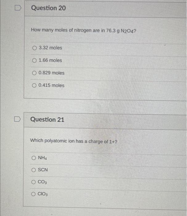 Solved How many moles of nitrogen are in 76.3 g N2O4 ? 3.32 | Chegg.com