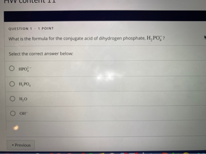 Solved HVV CULLEN11 QUESTION 1.1 POINT What is the formula | Chegg.com