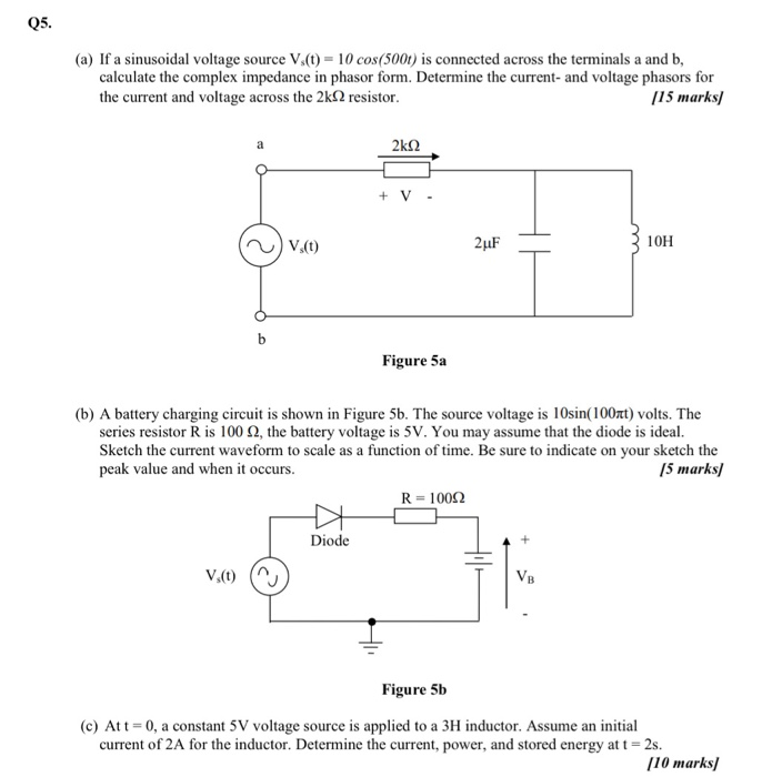 Solved Q3. (a) Determine the open circuit voltage Vos across | Chegg.com