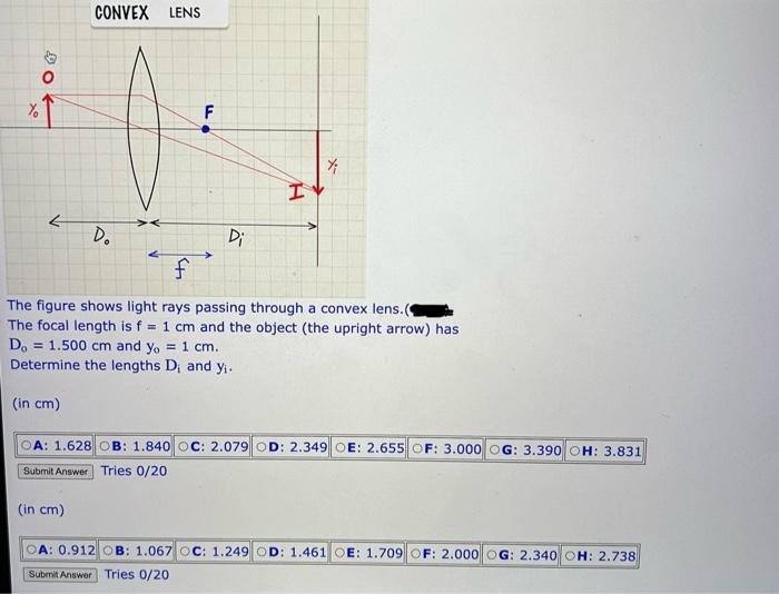 Solved The figure shows light rays passing through a convex | Chegg.com
