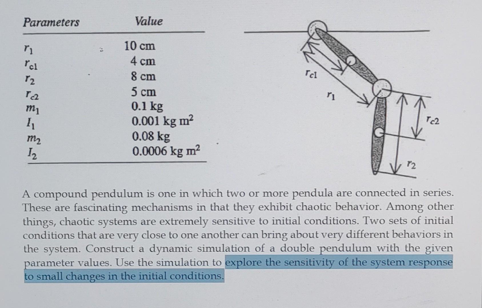 Solved A compound pendulum is one in which two or more | Chegg.com