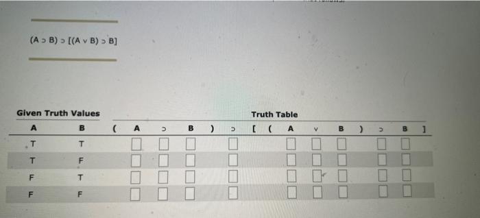 Complete a truth table for the following proposition | Chegg.com