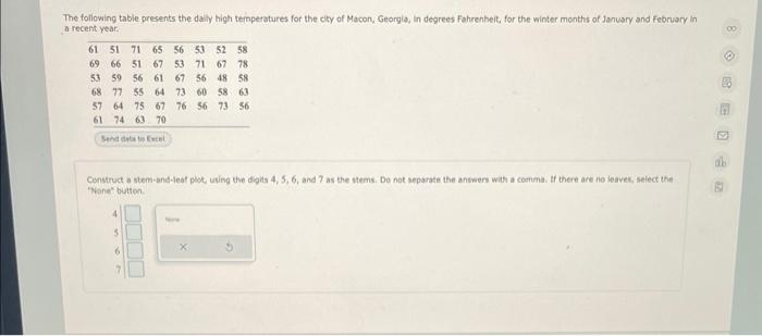 Solved Construct a stem-and-leaf plot for the following | Chegg.com
