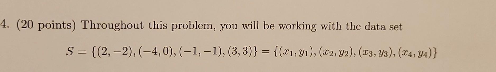 Compute the covariance matrix associated to the data | Chegg.com
