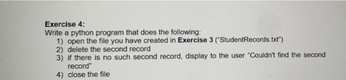 Solved Exercise 1 Write A Python Program That Does The 4622